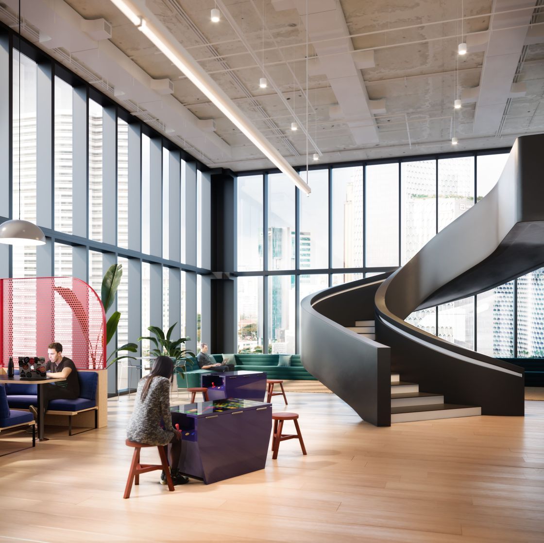 To create a community in your workspace, start with stairs